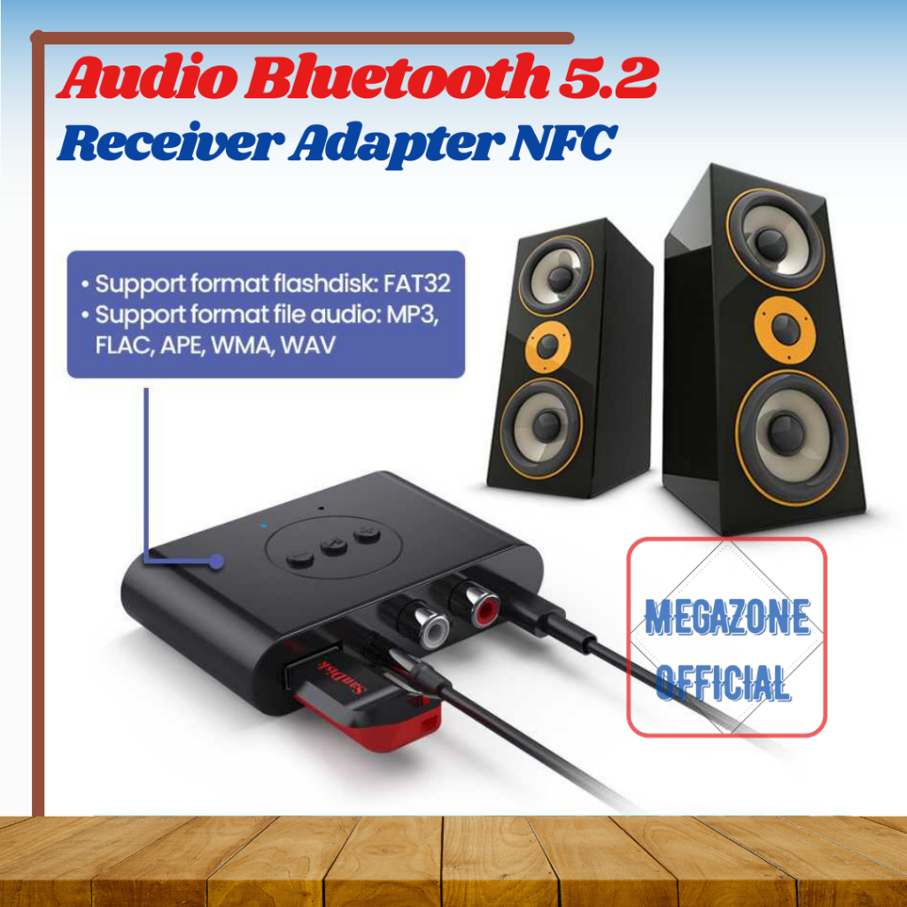 Jual TaffSTUDIO Audio Bluetooth 5.2 Receiver Adapter NFC 3.5mm - BLS ...