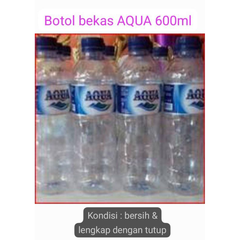Jual BOTOL BEKAS AQUA 600 ml Botol Kosong | Shopee Indonesia