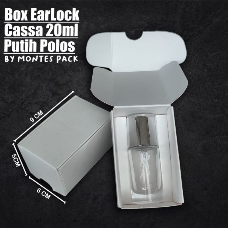 Jual BOX EARLOCK | untuk botol cassa 20ml | box parfum earlock Putih ...