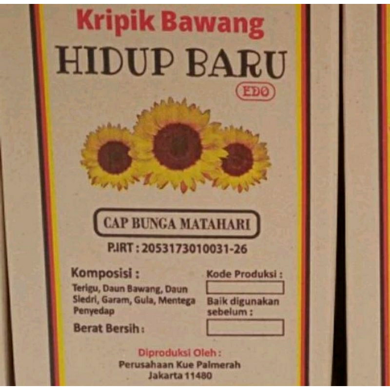 Jual KRIPIK BAWANG HIDUP BARU CAP BUNGA MATAHARI | Shopee Indonesia