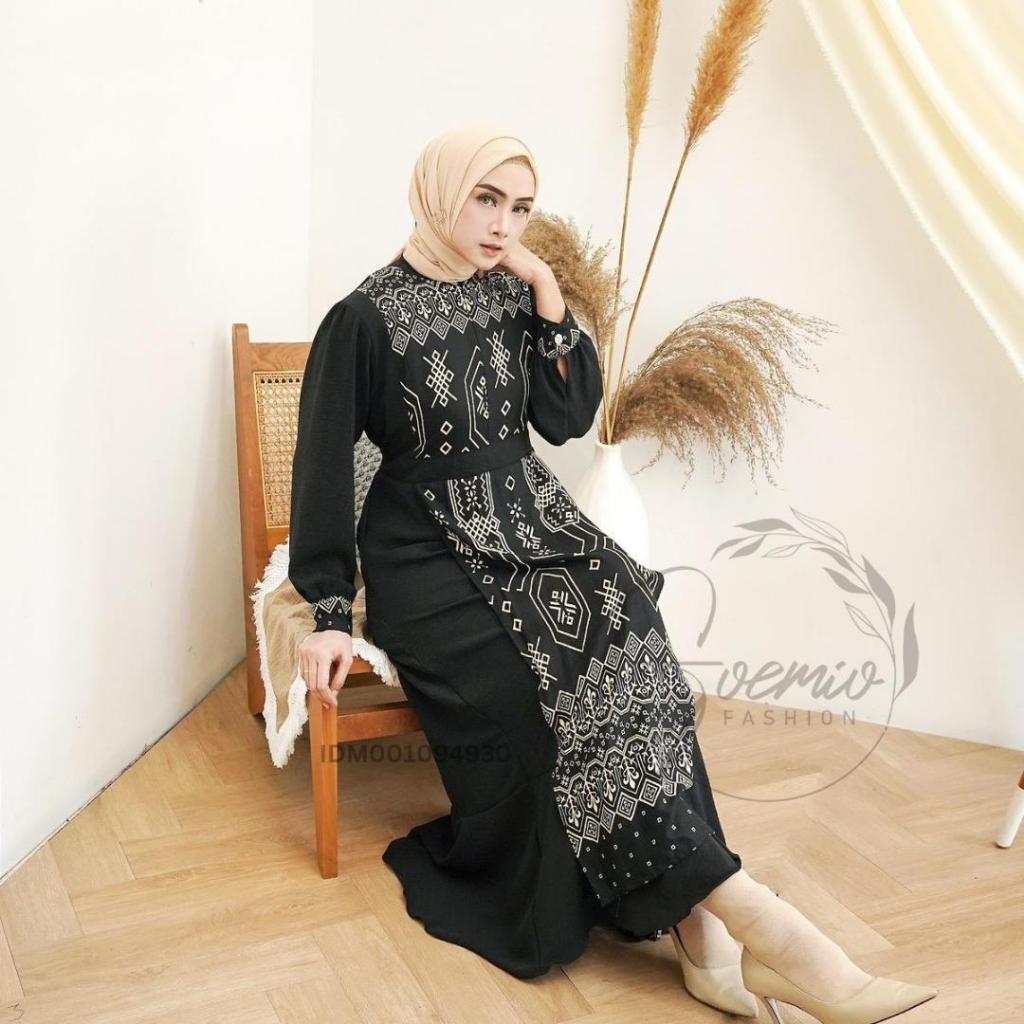 Jual ilook Gamis Rahayu Lebaran 2025 Tali Pinggang Catoon Rayon Muslim ...