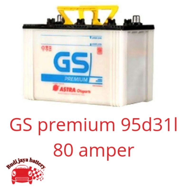 Jual aki gs premium 95d31L 80 amper Pajero sport panther solar Innova diesel | Shopee Indonesia