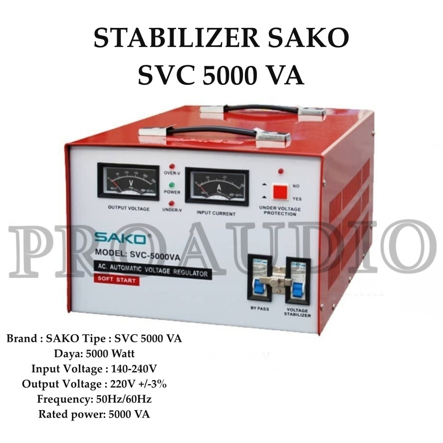 Jual Stabilizer Listrik SAKO SVC 5000 VA Original | Shopee Indonesia
