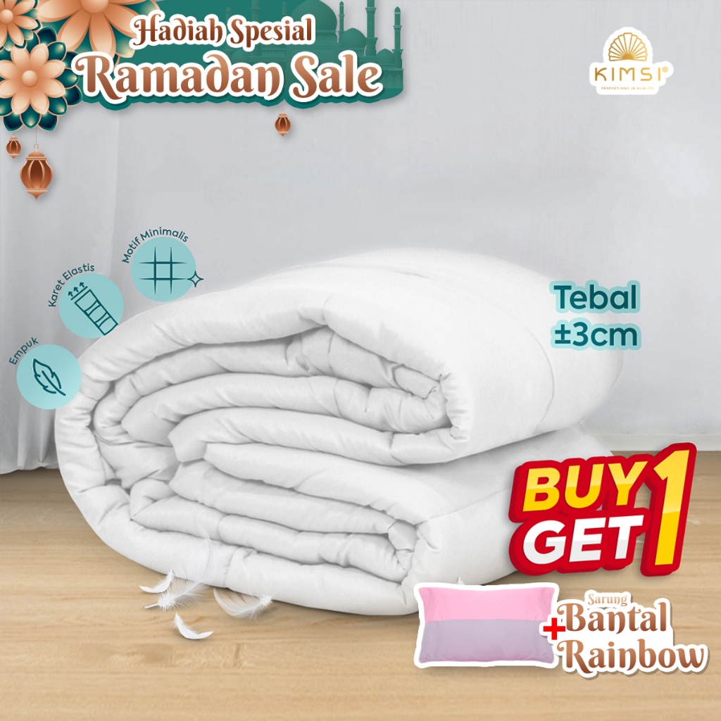 Jual (BUY 1 GET 1) Mattres Matras Protector Topper Pelindung Alas Kasur ...