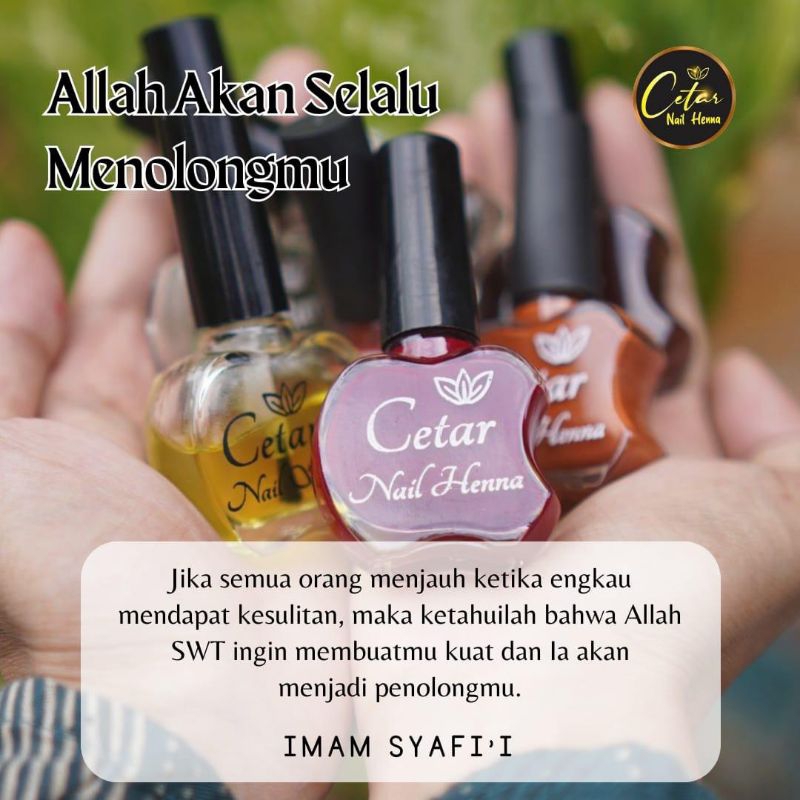 Jual CETAR NAIL HENNA 10ML HALAL SAH BUAT SHOLAT | Shopee Indonesia