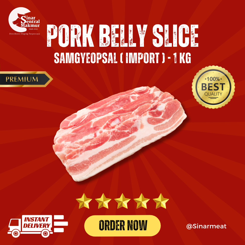 Jual DAGING BABI SAMCAN SLICE / PORK BELLY SLICE / SAMGYEOPSAL 1KG ...