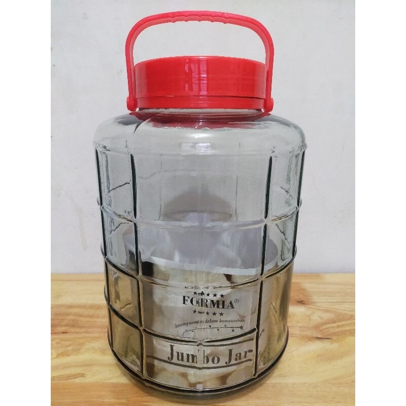 Jual Toples Kaca 12Liter Formia Jumbo Jar / Toples Kaca Besar Tutup Drat 12 Liter / Jar Kaca ...