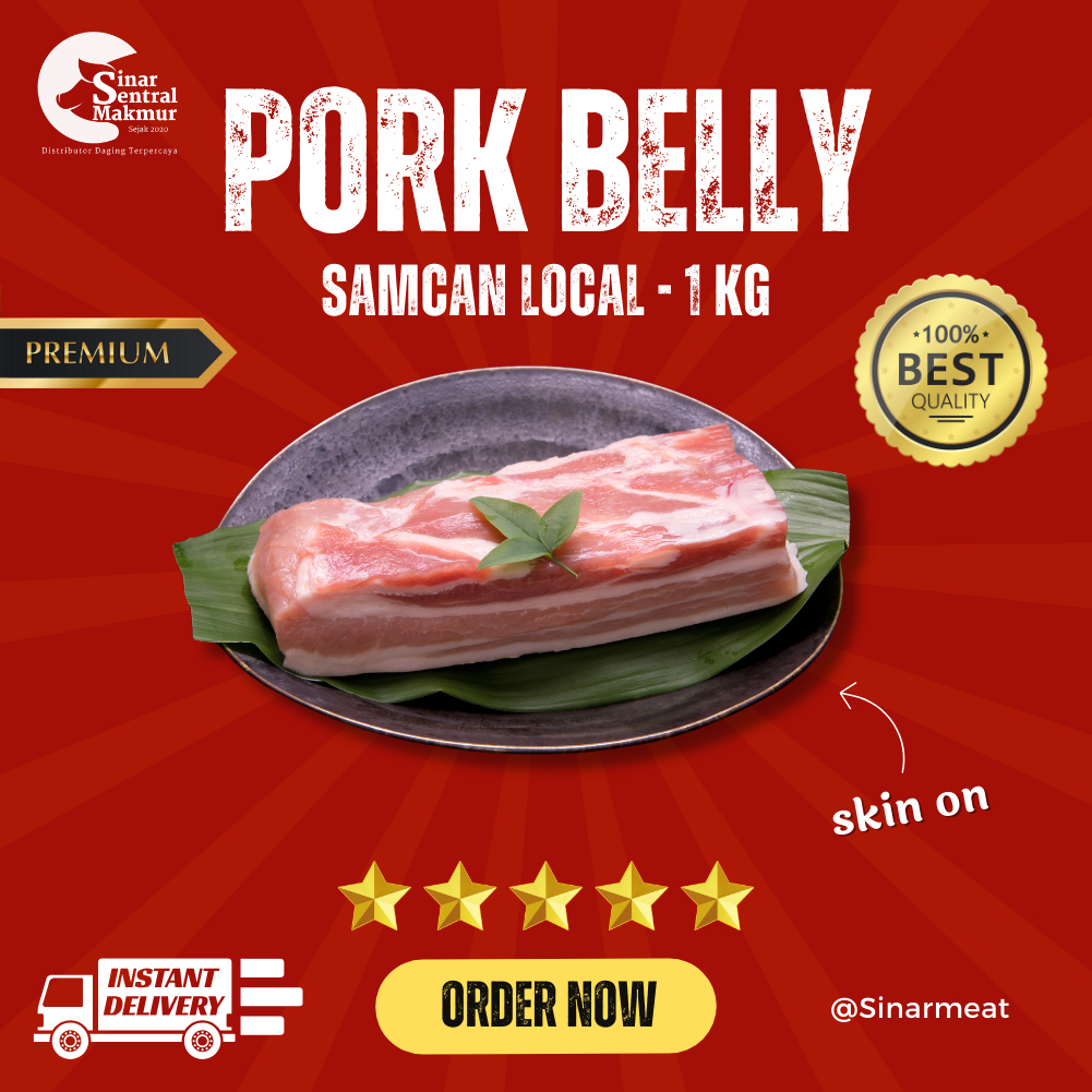 Jual DAGING BABI SAMCAN KULIT LOKAL / PORK BELLY SKIN ON (BALI) 1KG ...