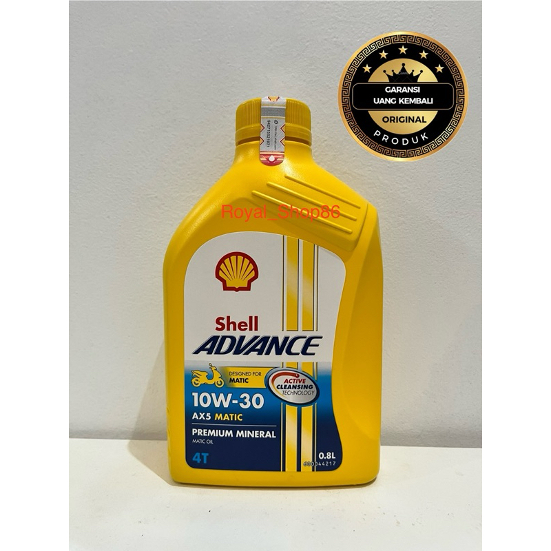 Jual OLI SHELL AX5 MATIC SAE 10W-30 800 ML ORIGINAL OLI MOTOR MATIC ...
