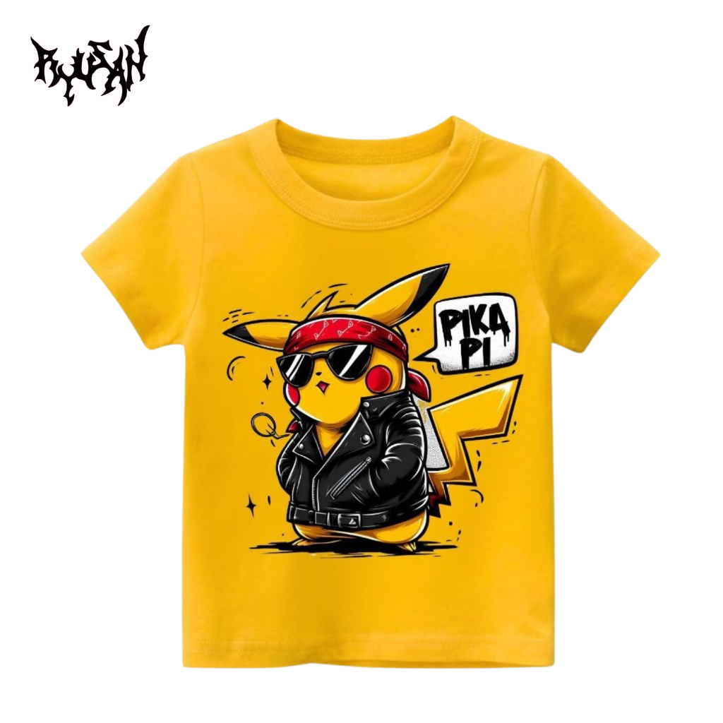 Jual Ryusan Baju Kaos Anak Custom Nama Combed 30s POKEMON PIKACU Untuk ...