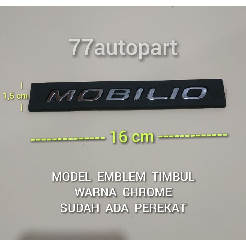 Jual Emblem Mobil Tulisan Mobilio Chrome | Shopee Indonesia