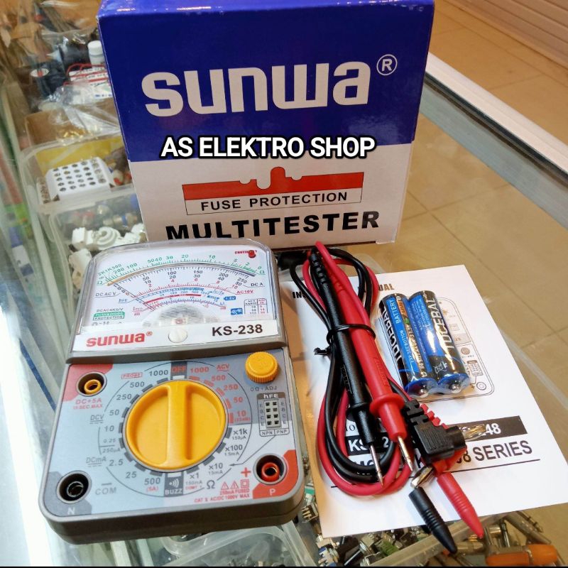 Jual MULTITESTER MULTIMETER AVOMETER SUNWA KS-238 ANALOG FUSE ...