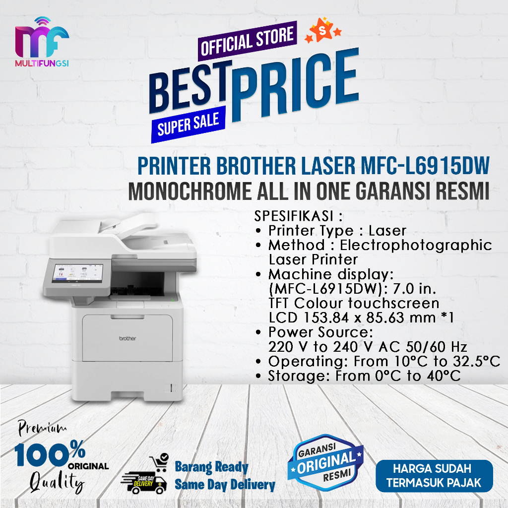 Jual Printer Brother Laser MFC-L6915DW Monochrome All In One Garansi ...
