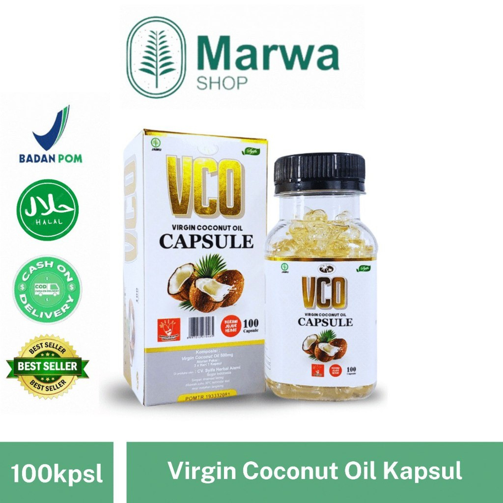 Jual Virgin Coconut Oil Kapsul / VCO CAPSULE 100kpsl Syifa Herbal / VCO ...