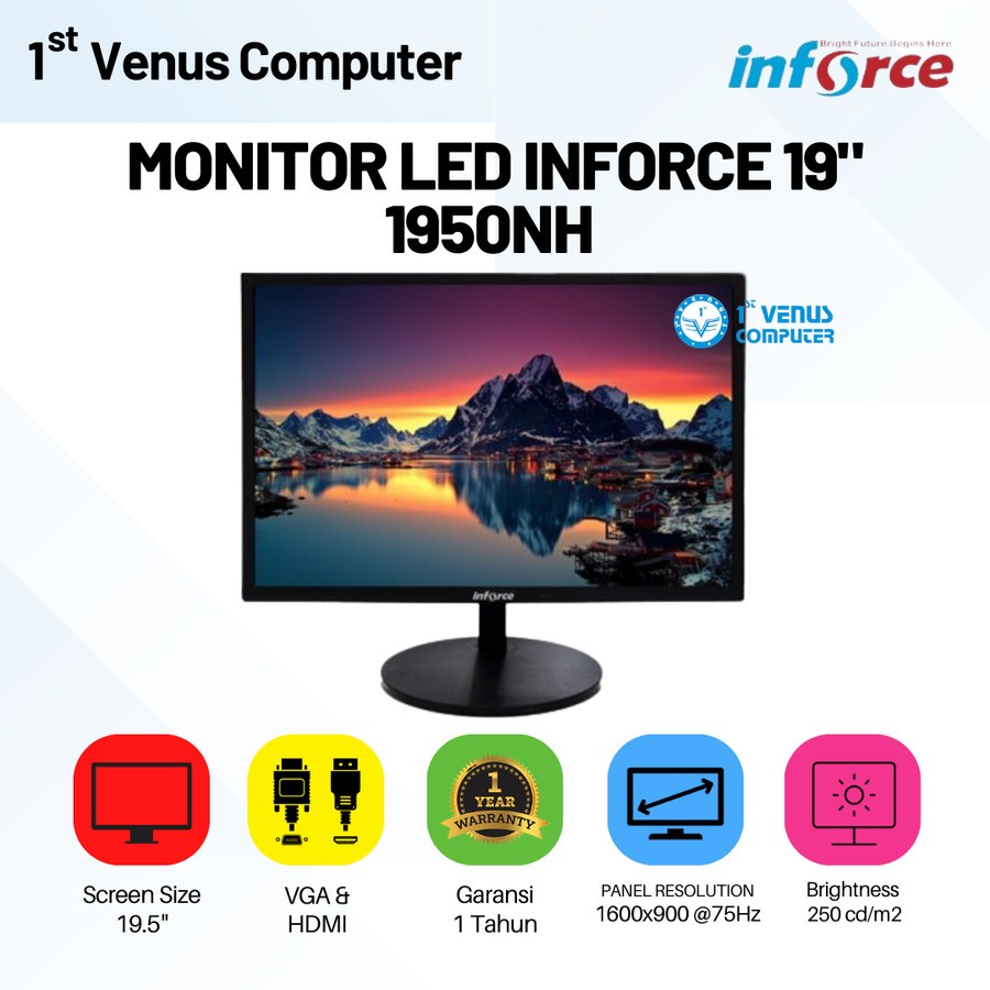Jual MONITOR LED INFORCE 19" 1950NH HDMI+VGA / MONITOR INFORCE 1950NH ...