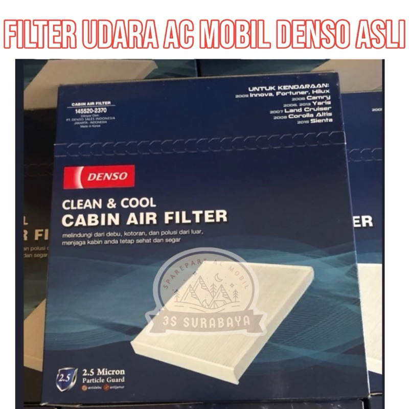 Jual Filter Udara Kabin Air Filter Ac Mobil Denso Asli Innova Fortuner ...