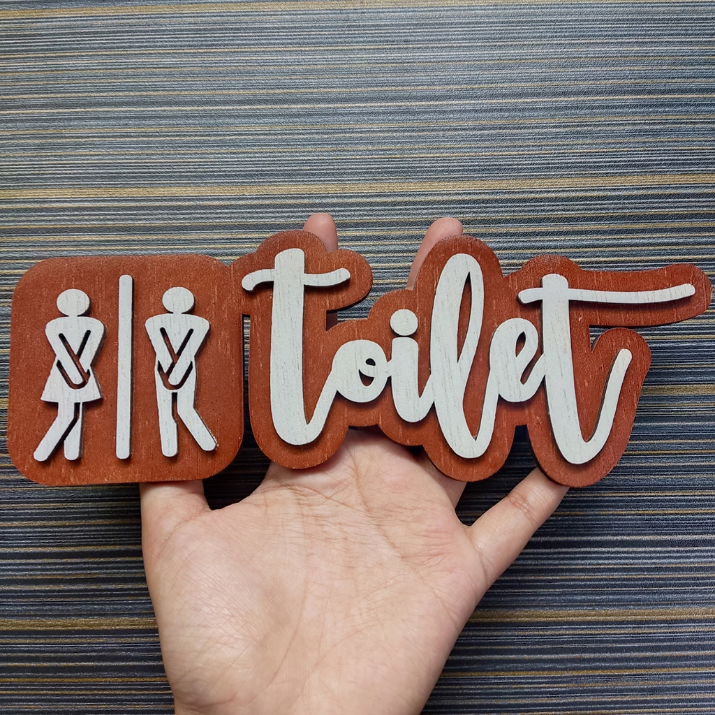Jual Sign Papan Tanda Toilet Gambar Logo Cowok Cewek Tulisan Kayu ...