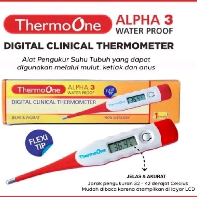 Jual Thermometer ThermoOne Alpha 3 Waterproof termometer Onemed ...
