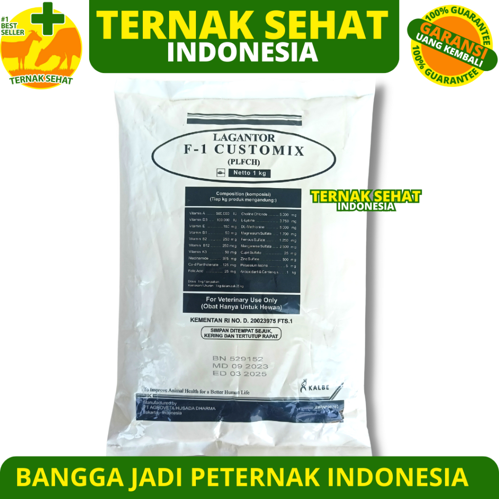 Jual LAGANTOR F1 CUSTOMIX 1kg - Premix Penggemukan Sapi Kambing Kelinci Pedaging - Premix sapi ...