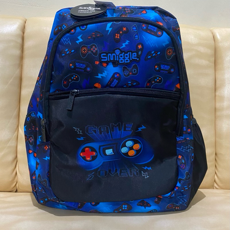 Jual Smiggle Original Wonder World Classic Lite Backpack Black Mid Blue ...