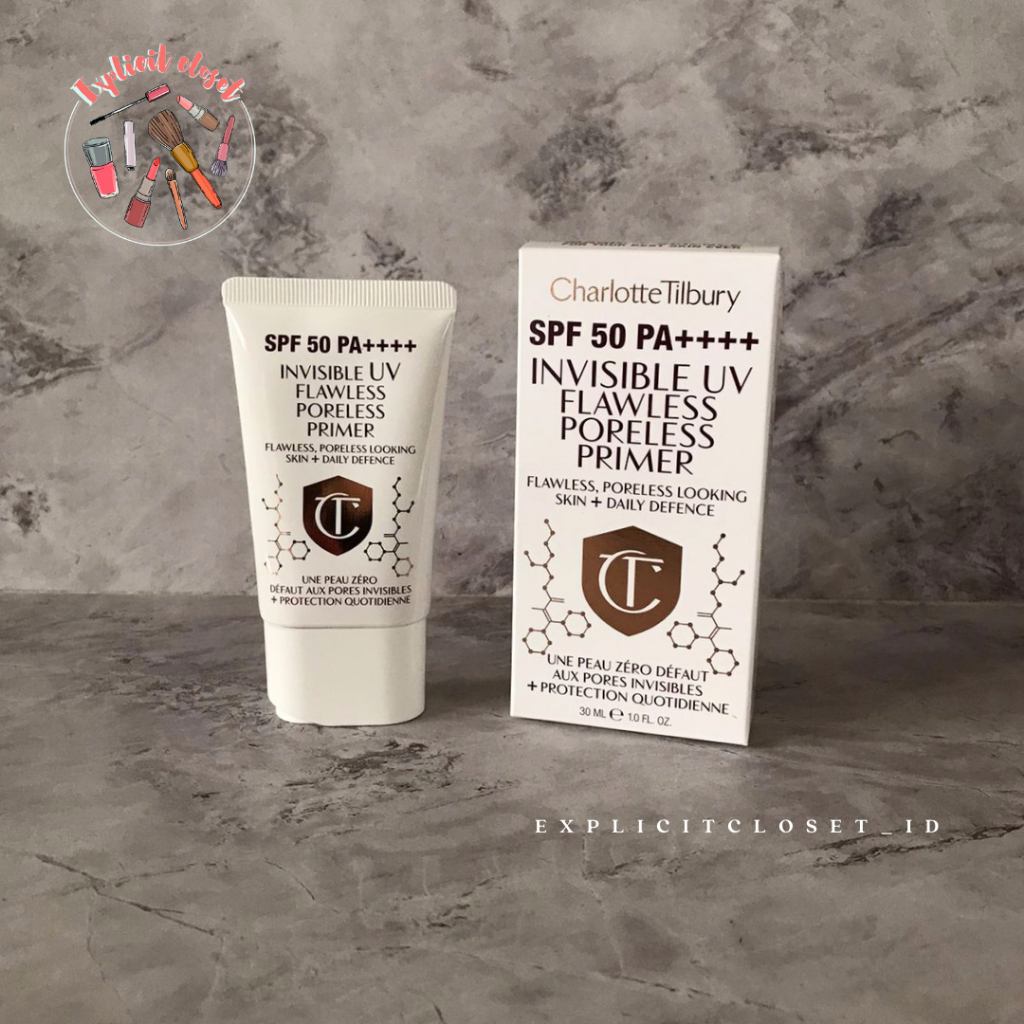 Jual .ec.CHARLOTTE TILBURY Invisible UV Flawless Poreless Primer SPF50 30ml | Shopee Indonesia