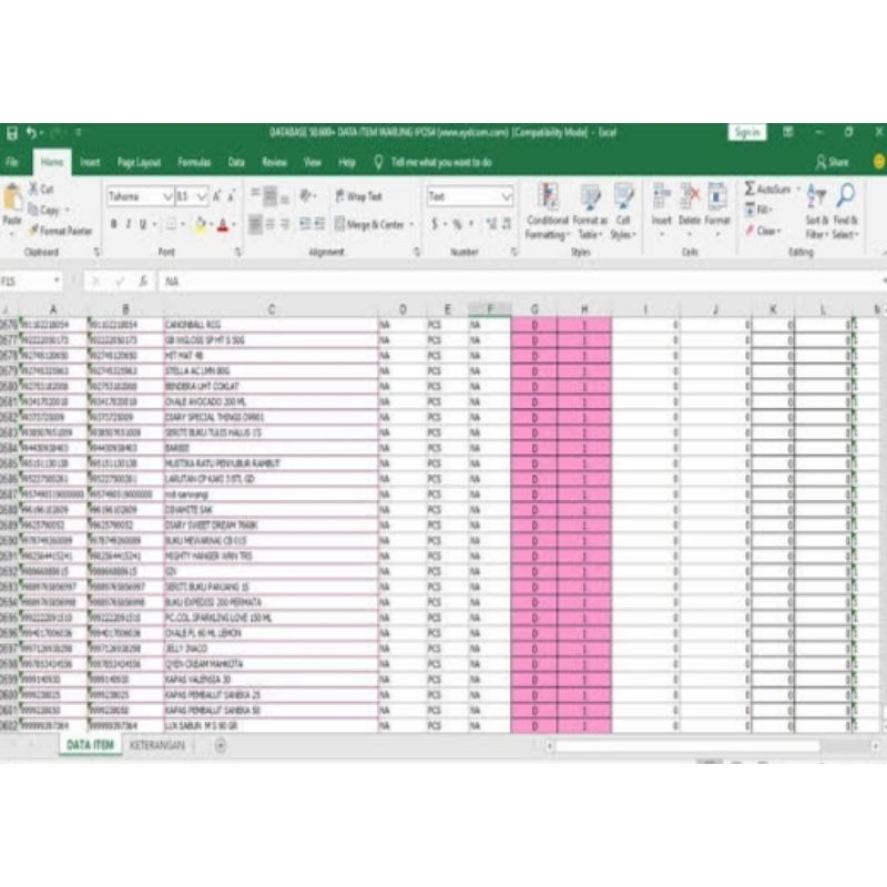 Jual Database 50.600+ barcode produk Indonesia Ipos 4 & 5 ( TINGGAL ...