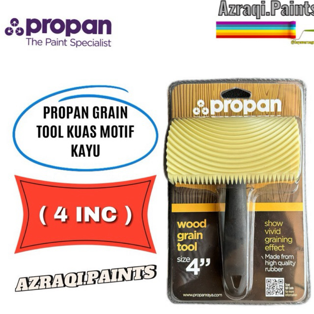 Jual PROPAN WOOD GRAIN TOOL RUBBER KUAS CAT MOTIF KAYU ( 4 INC ...