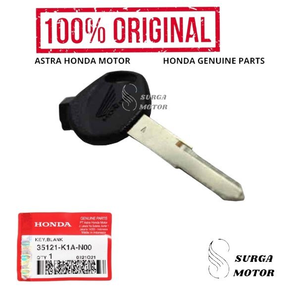 Jual Kunci Motor Kontak Key Blank Honda BeAT Street K1A Scoopy K2F 2020 ...