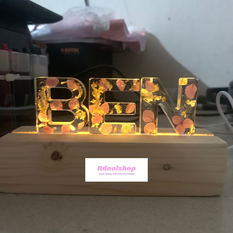 Jual Lampu Nama Resin/Lampu Tidur Resin/Lampu Pajangan Resin | Shopee ...