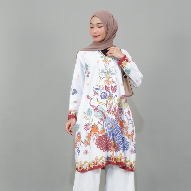 Jual Shanaya Baju batik lebaran Dress Ramadhan Tunik muslimah Wanita ...