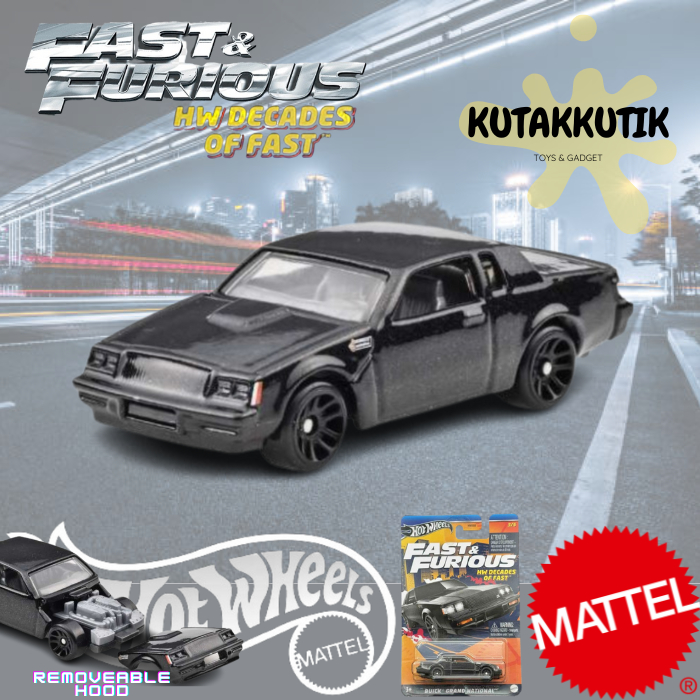 Jual Hotwheels Mobil Muscle Car Sedan Buick Grand National Hitam Fast ...