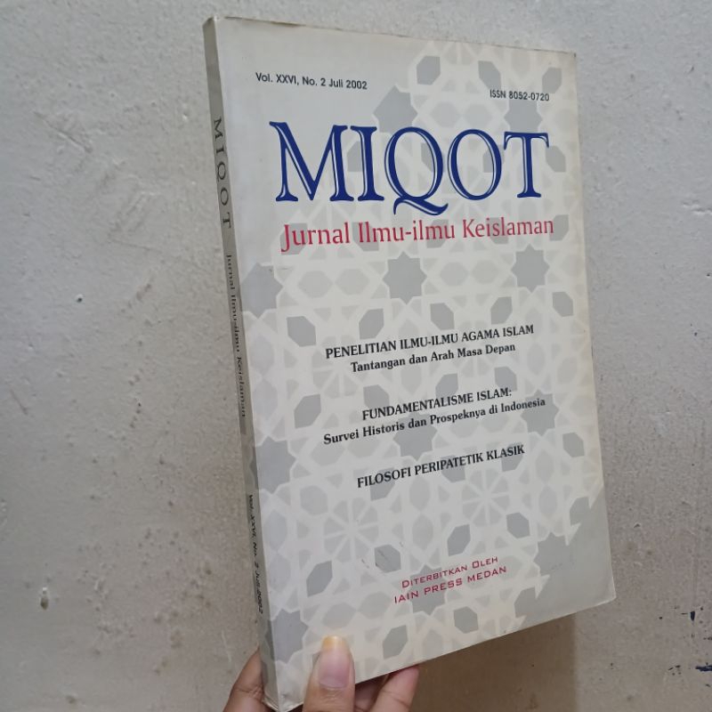 Jual Miqot Jurnal Ilmu-Ilmu Keislaman, Vol.XXVI,No 2 Juli 2002 | M ...