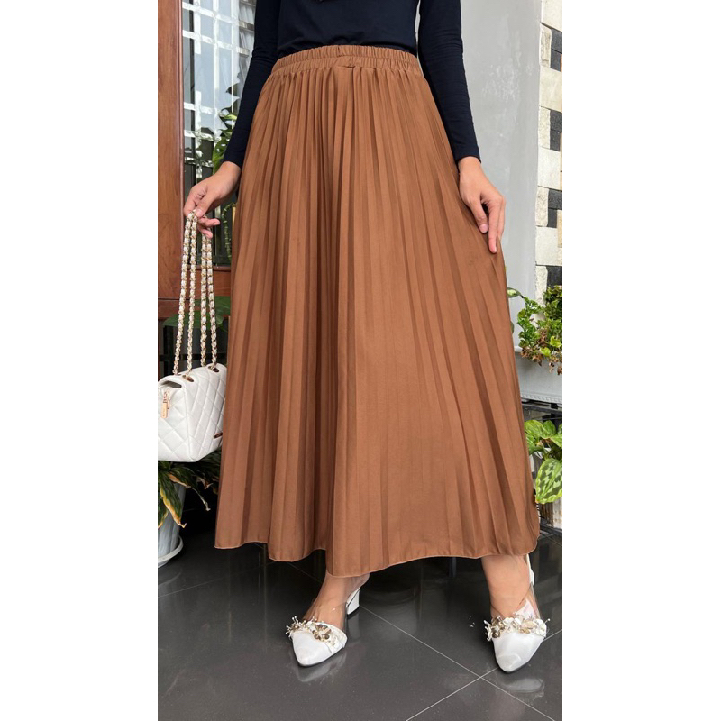 Jual PLISKET skirt by ZALFA outfit / rok wanita murah / rok plisket / rok harian | Shopee Indonesia