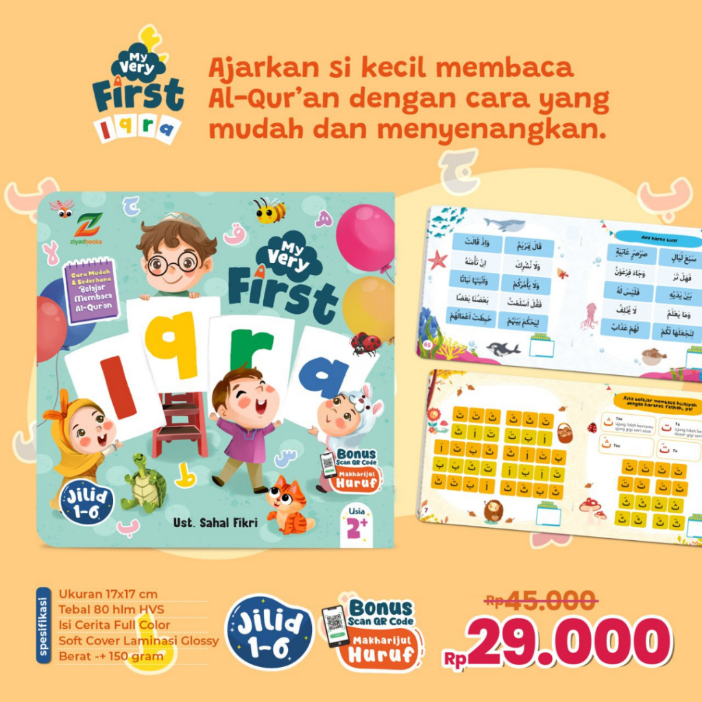 Jual Buku Very First Iqra Iqro Anak Balita 2 3 tahun Bewarna Belajar ...