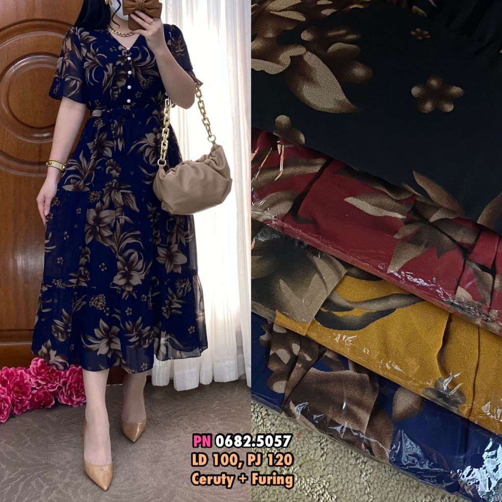 Jual F729 DRESS MIDI KOREAN BUSUI KEKINIAN | Shopee Indonesia