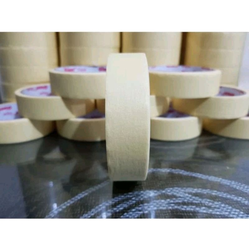 Jual Masking Tape/Lakban kertas lebar 24mm x 12 meter | Shopee Indonesia