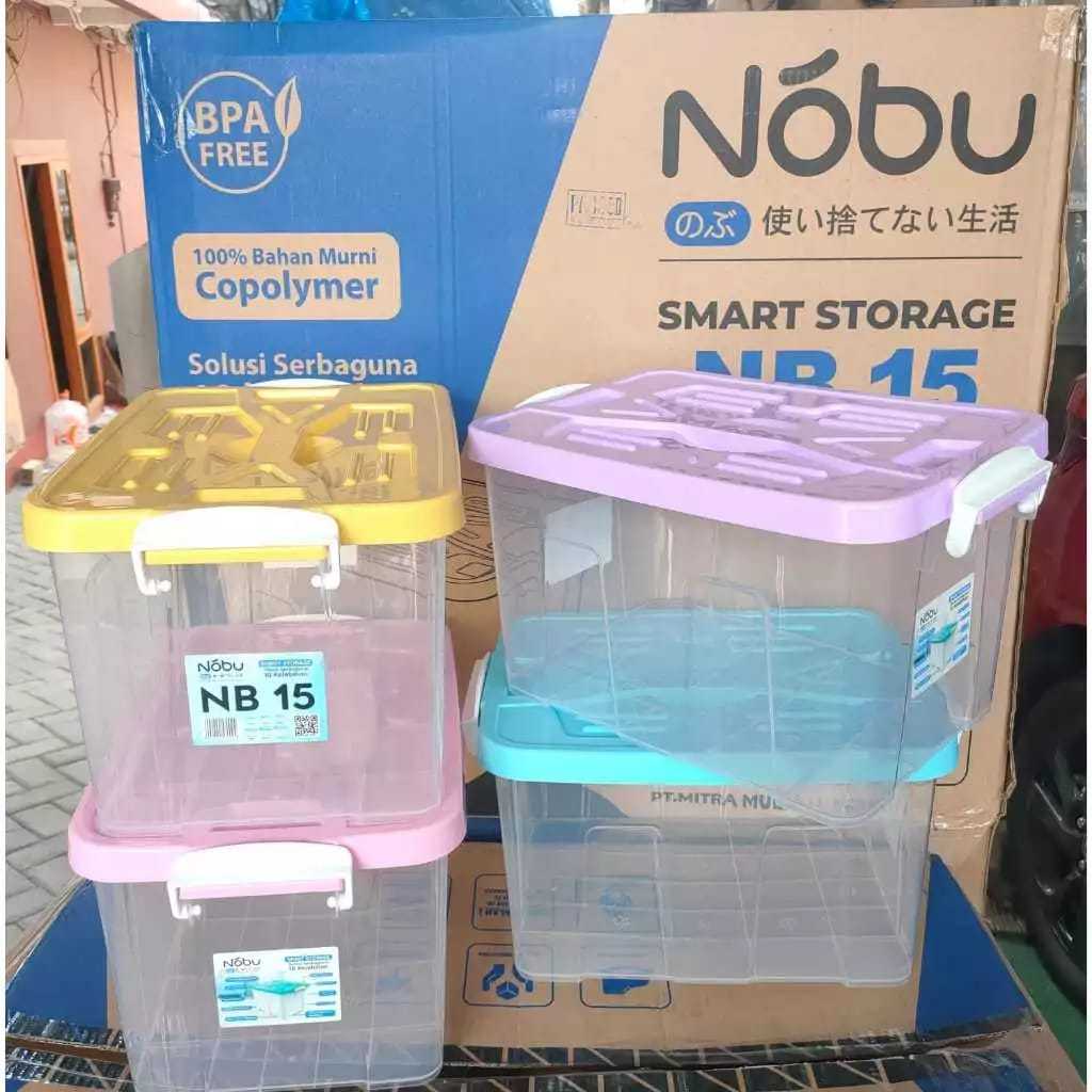 Jual NOBU BOX Container 15 liter Prime / Dengan Pegangan Handle / Box ...