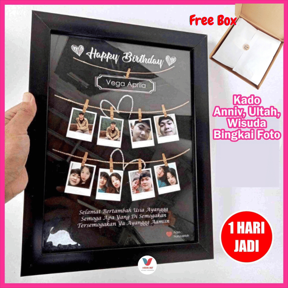 Jual Kado ulang tahun Gift Ultah Pacar / Cetak Frame Foto Plus Bingkai ...
