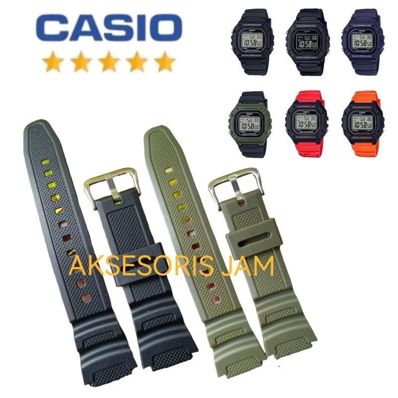 Jual TALI JAM TANGAN CASIO W218H CASIO W-218H CASIO W 218H RUBBER STRAP ...
