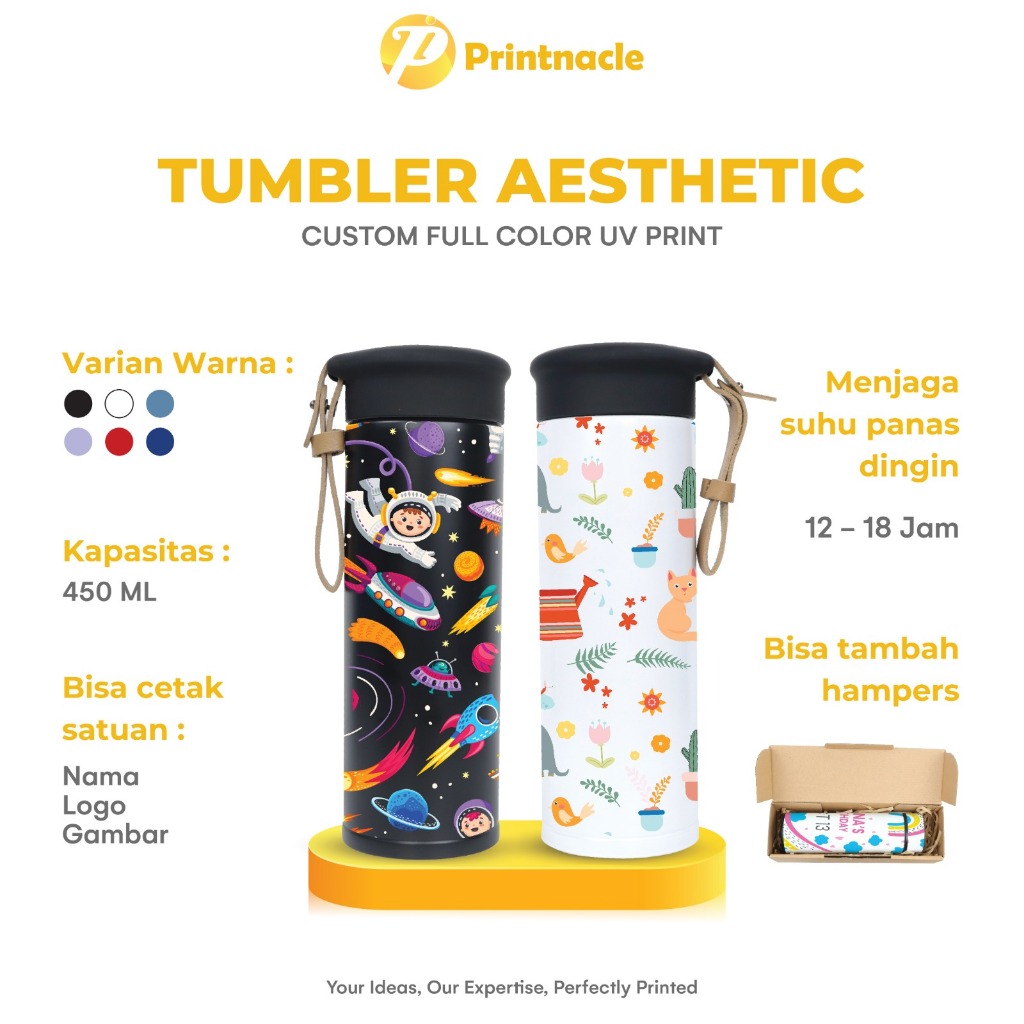 Jual Custom Tumblr Tali Kulit 450ml Cetak Uv Print Tumbler Custom Nama ...