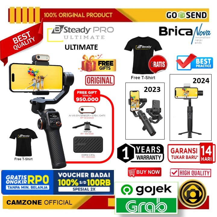 Jual Brica B-Steady Pro New Version 3-Axis Gimbal Stabilizer BSteady ...