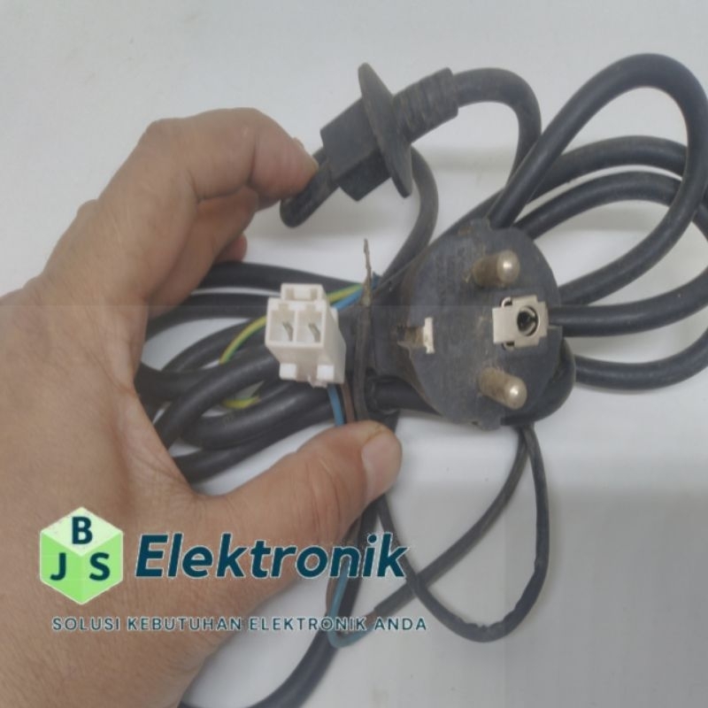 Jual KABEL AC KULKAS KABEL POWER AC +SOCKET + SKUN 3.5M | Shopee Indonesia