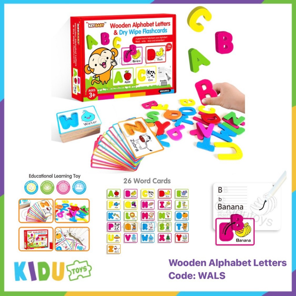 Jual Mainan Edukasi Anak Alphabet Huruf Wipe and Clean Flash Card ...