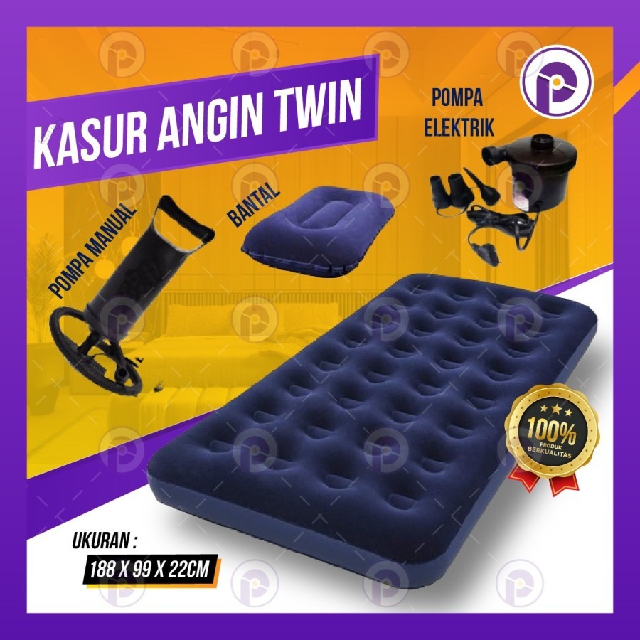 Jual Kasur Angin Twin Bestway Ranjang Pompa Tiup Matras Travelling Air ...