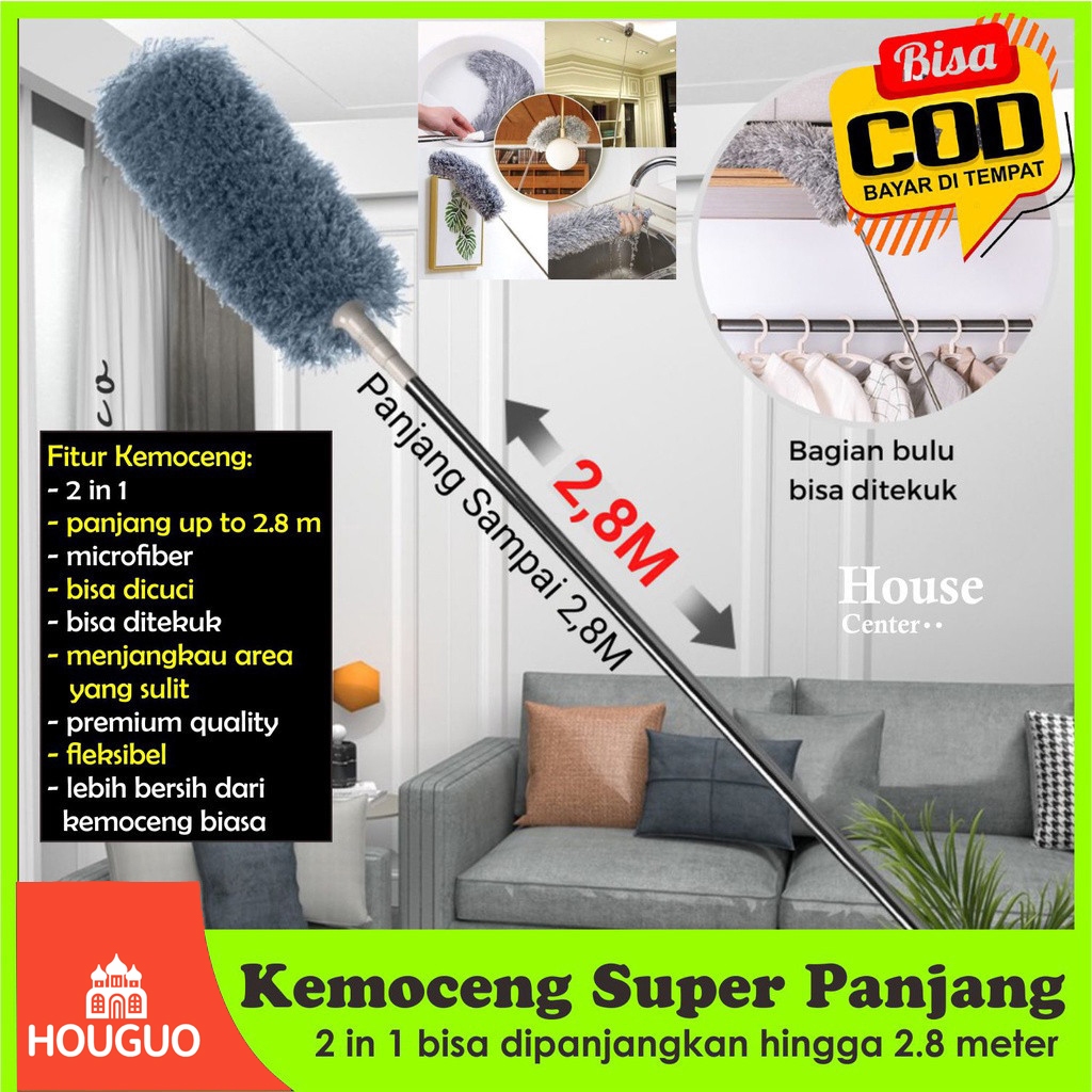 Jual 280CM Kemoceng Panjang Pembersih Langit Rumah Kemoceng 280cm ...