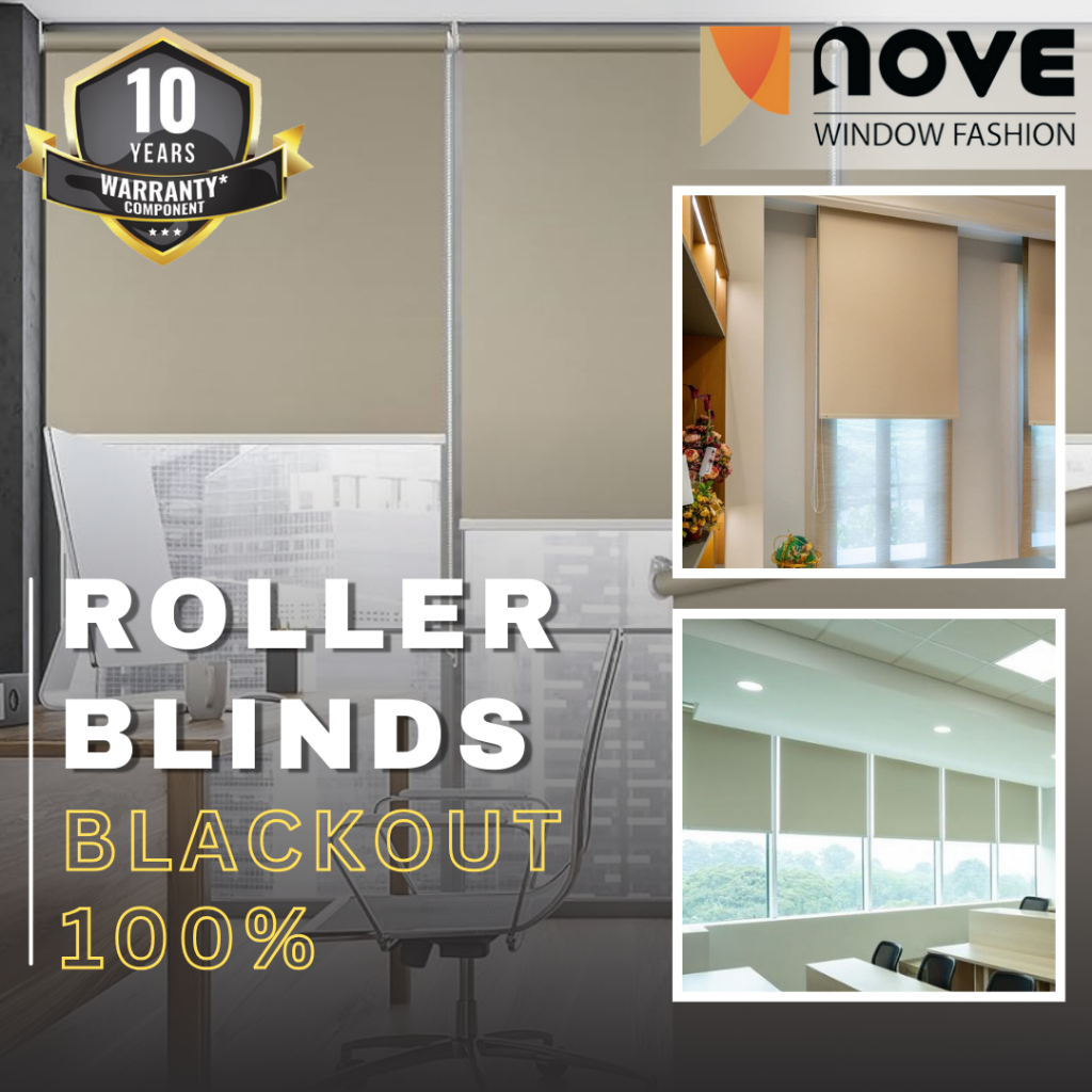 Jual Roller Blinds Indoor Blackout 100% - Roller Blind - Roller Blind ...