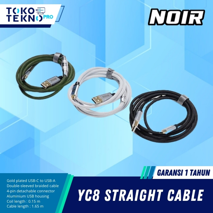 Jual Noir Straight Cable Type C Type-C YC8 Aviator Cable | Shopee Indonesia
