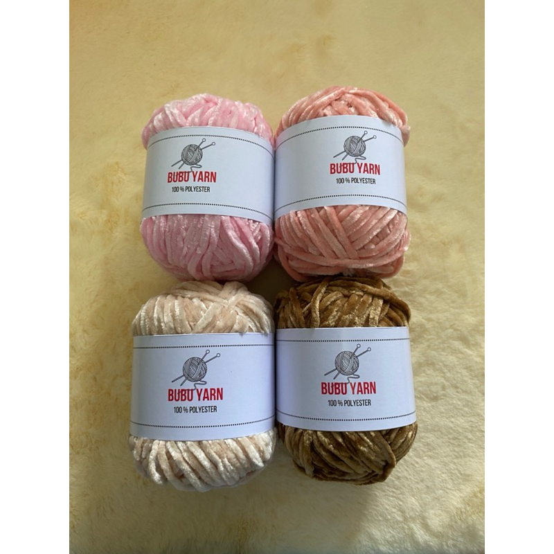 Jual Benang Rajut Chenille/Polyester DK (DK Chenille/Polyester Yarn ...