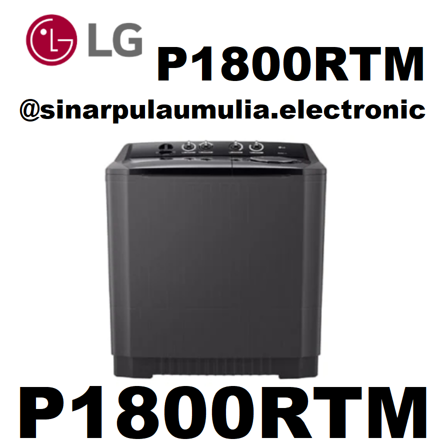 Jual LG Mesin Cuci Manual 2 Tabung 18 KG - P1800RTM / P 1800 RTM ...