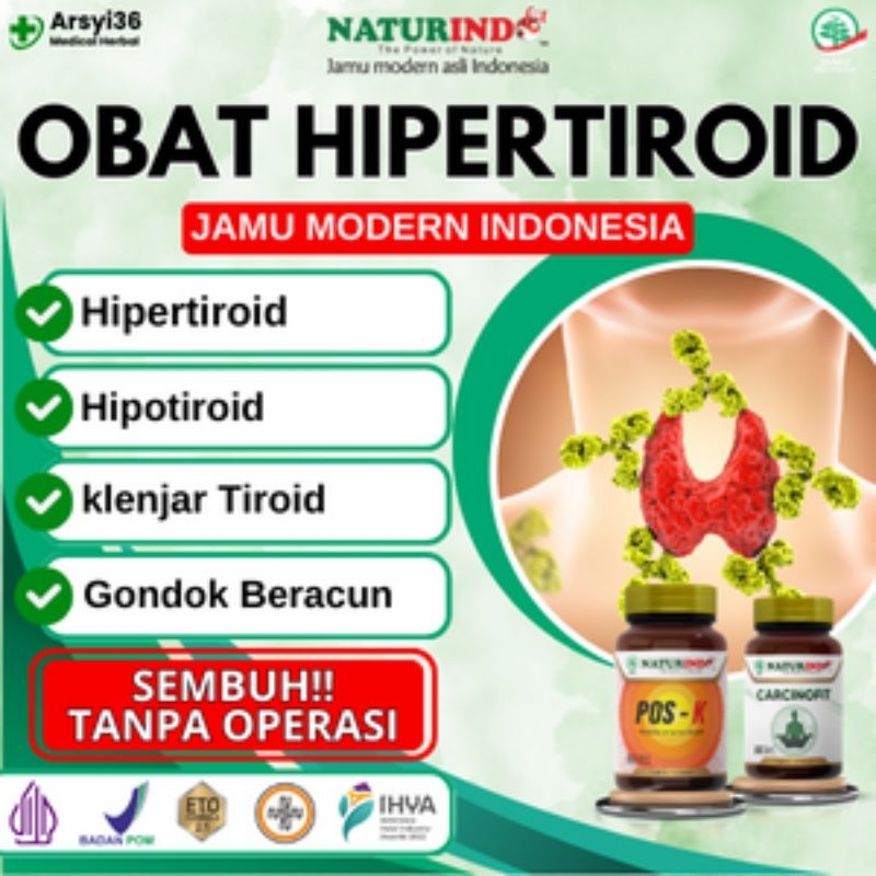 Jual Obat Hipertiroid Gondok Beracun Benjolan di leher Kelenjar Tiroid ...